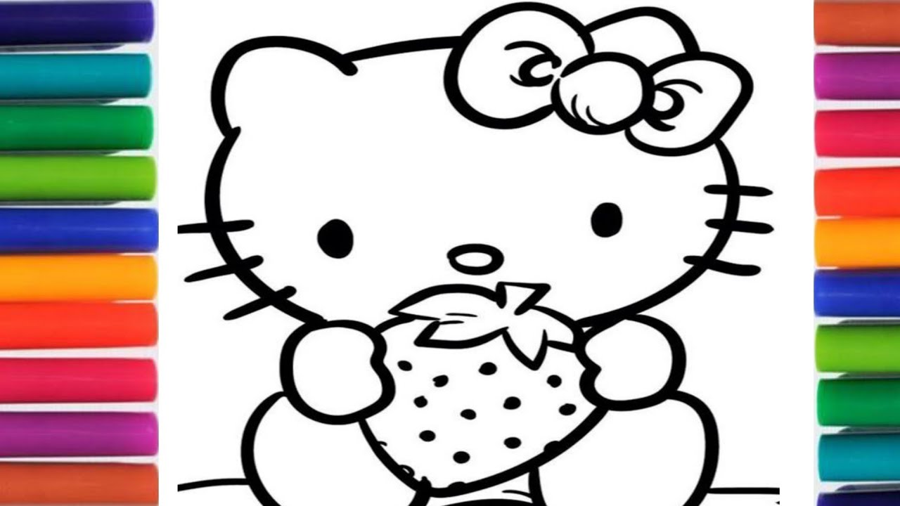 How to Draw kitty 😺 /kitty Drawing coloring &Colcoring for kids and ...