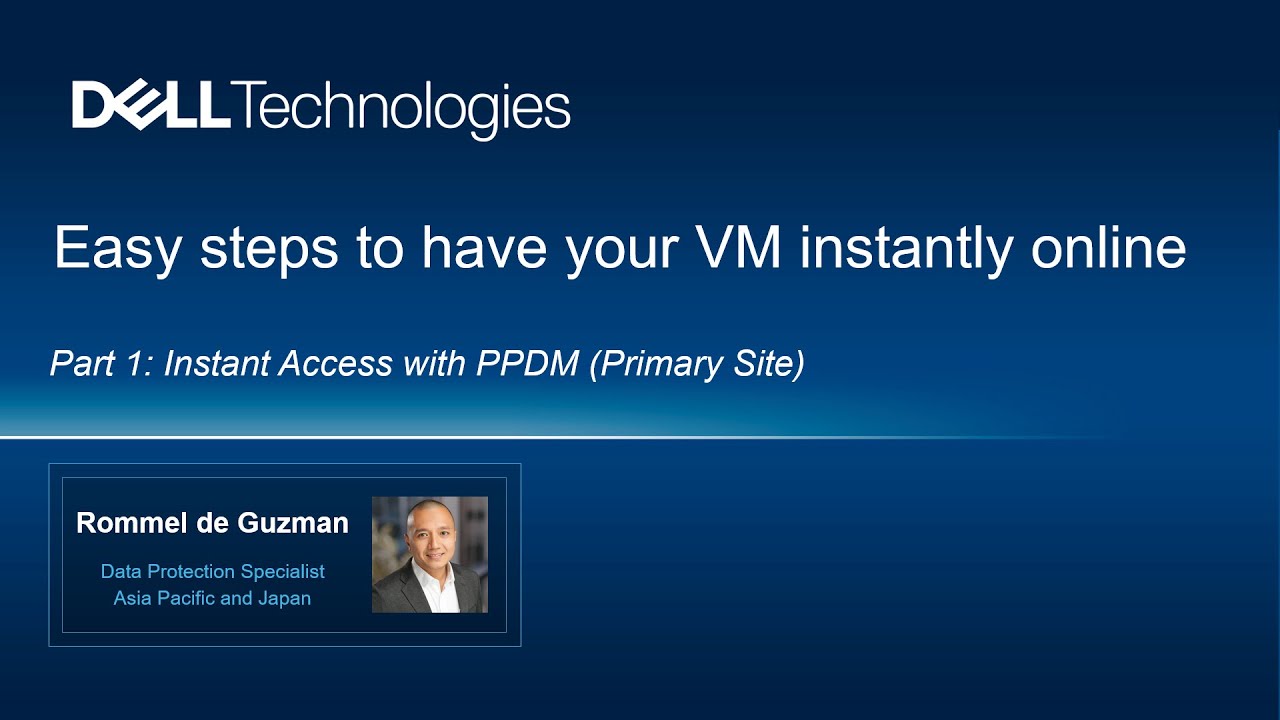 PPDM Instant Access Demo - Part 1: Primary Site - YouTube
