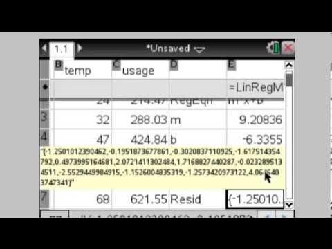 Linear Regression with ti Nspire - YouTube