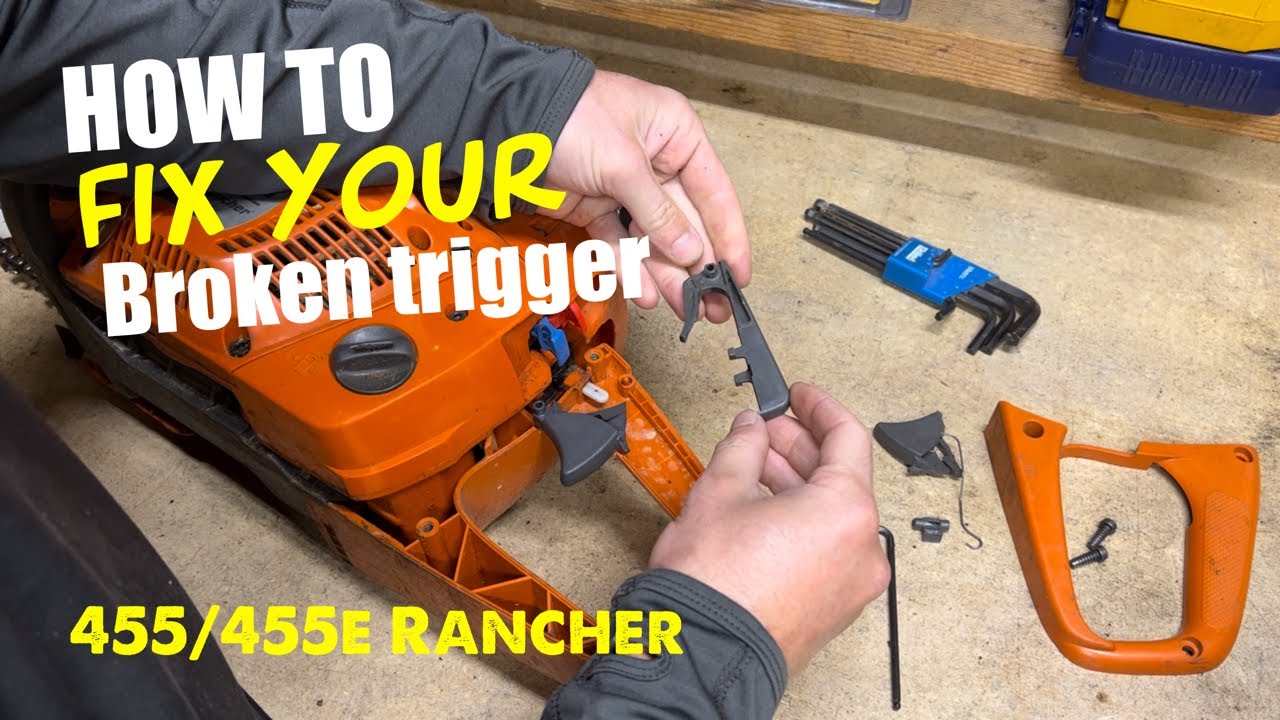 Husqvarna 455 Rancher Repair Trigger/Lock Out Lever Throttle Chainsaw ...