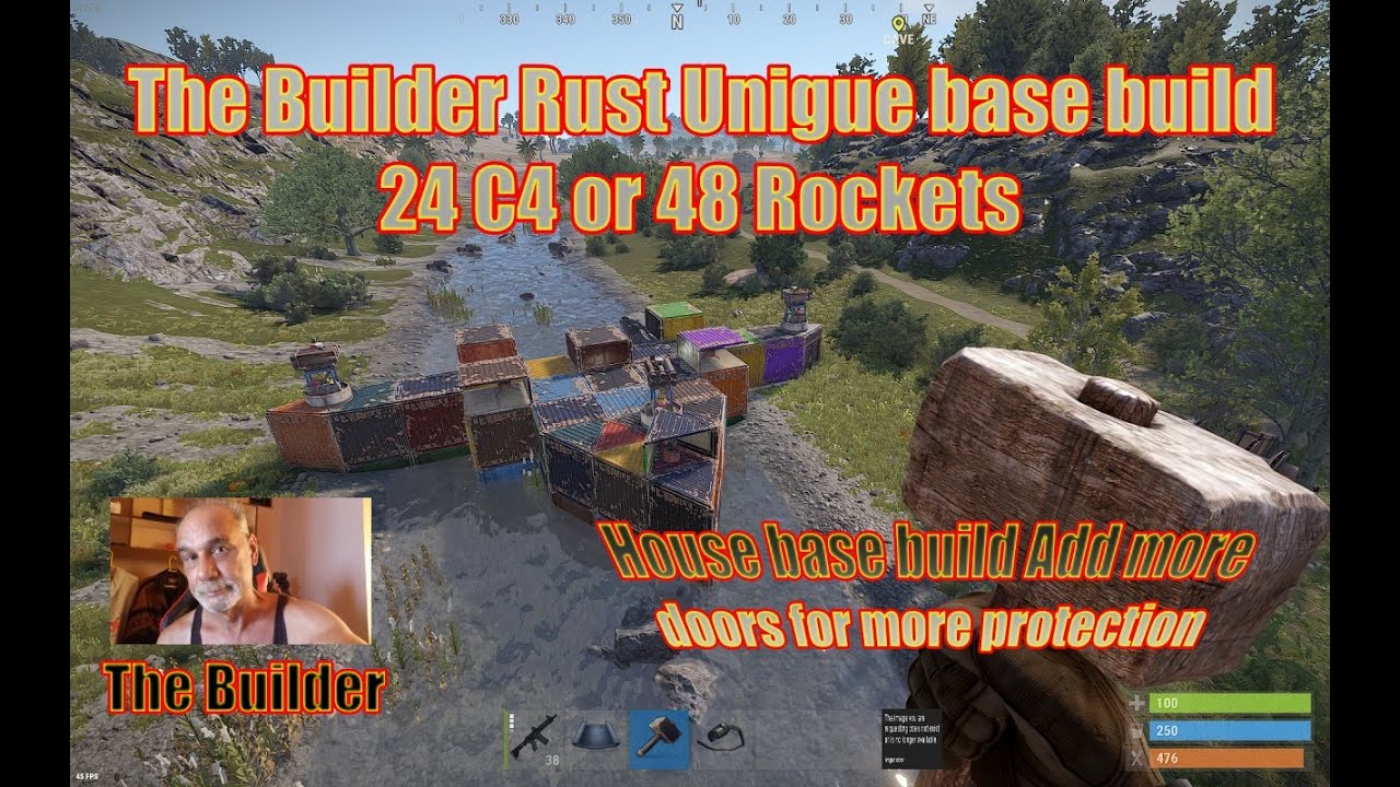 The Builder Rust Unigue base build 24 C4 or 48 Rockets to raid shape of ...