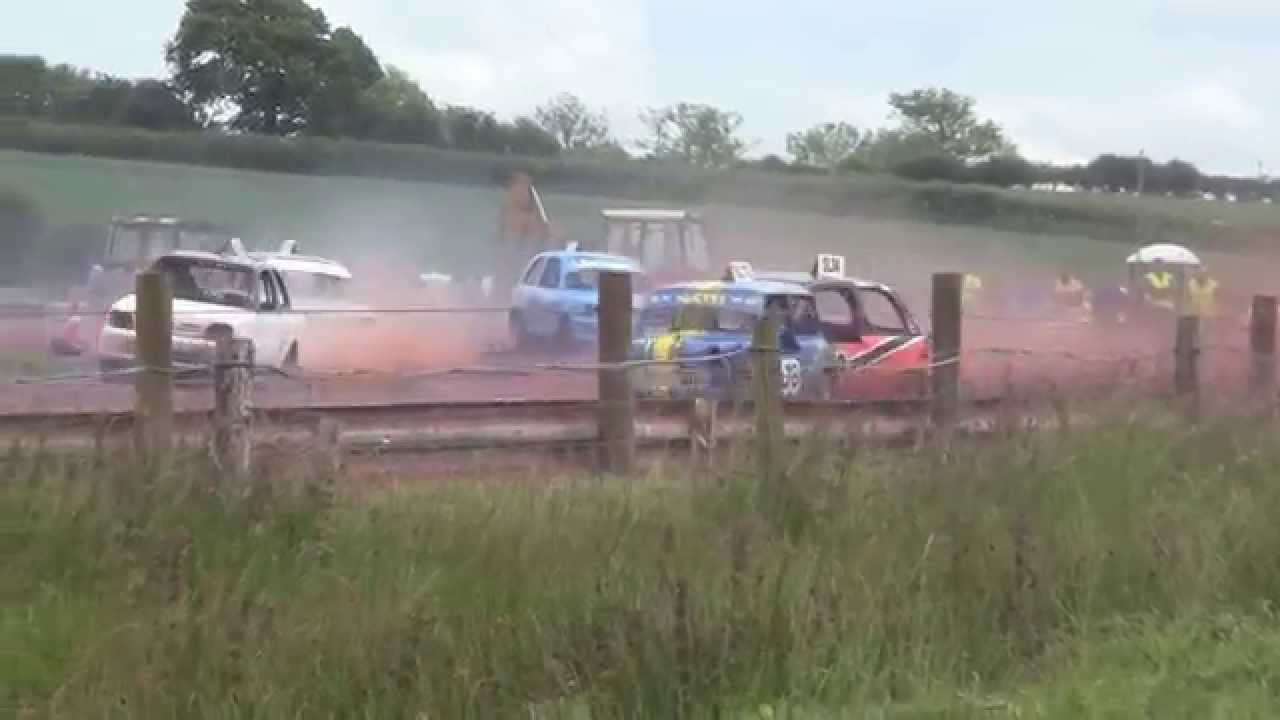 Solway Autograss 29 06 2014 Junior saloon Final - YouTube