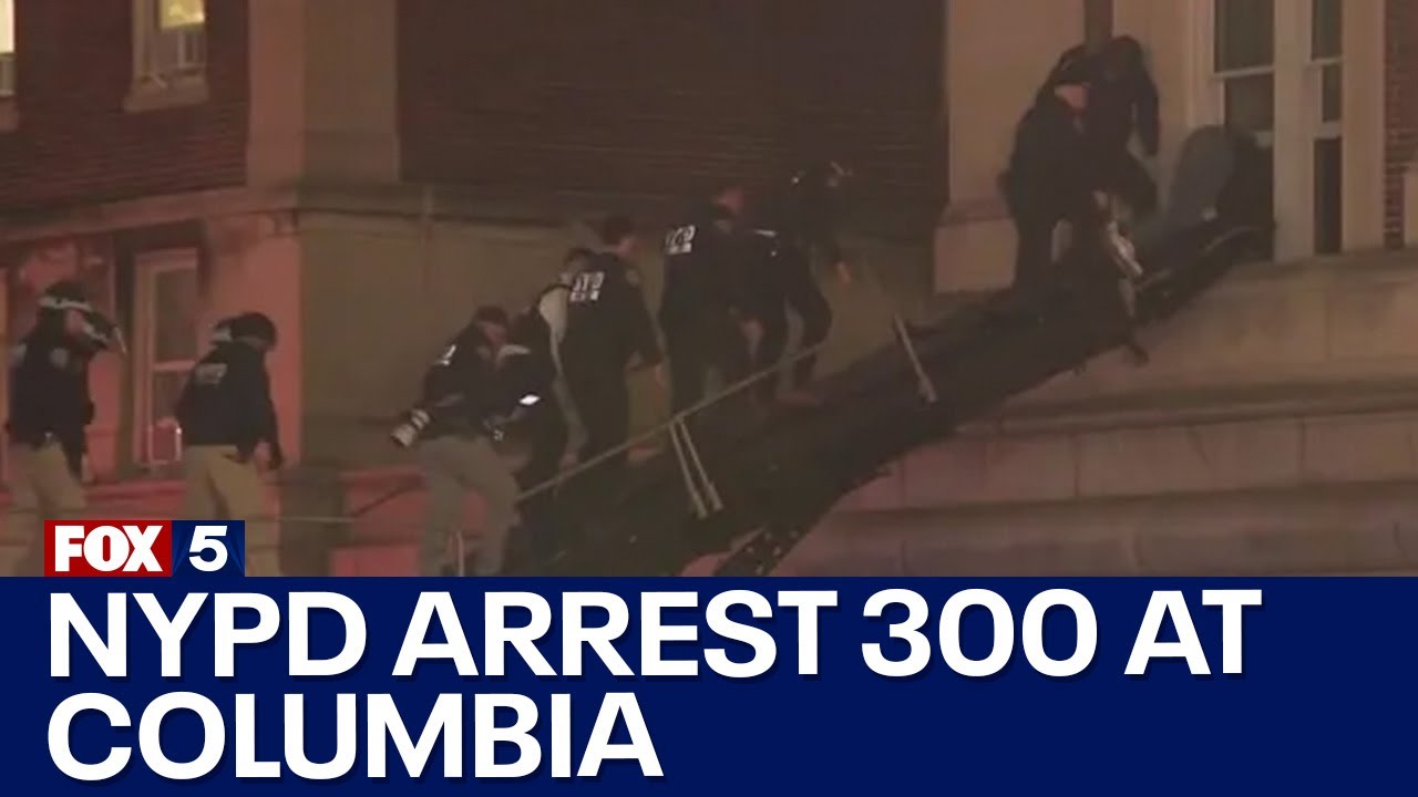 NYPD arrest nearly 300 at Columbia, NYC protests - YouTube