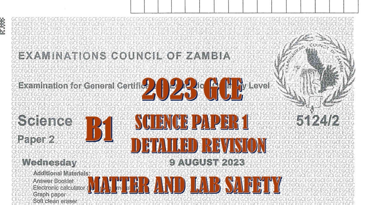 2023 GCE SCIENCE PAPER 2 QUESTION B1 DETAILED SOLUTIONS - YouTube