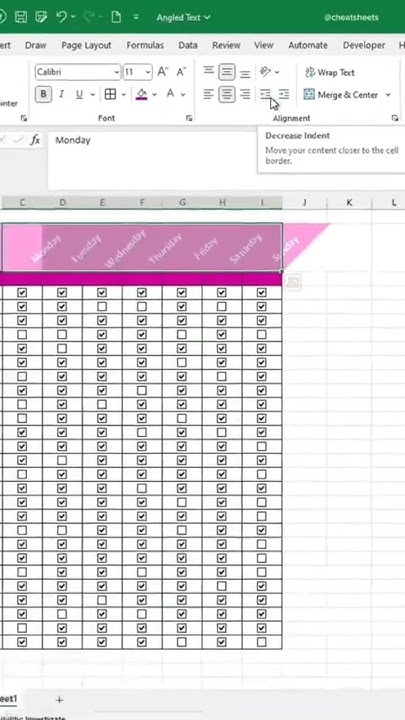How to angle text in Excel!🗂️ Don’t forget to save this post!#excel #exceltips #exceltricks ...