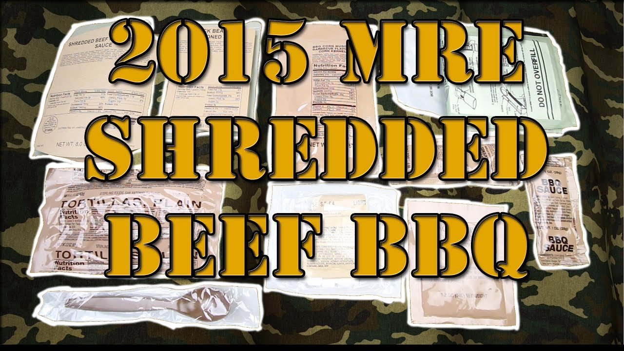(ASMR-E) | 2015 SHREDDED BEEF IN BBQ SAUCE (MRE) MENU 2 - YouTube