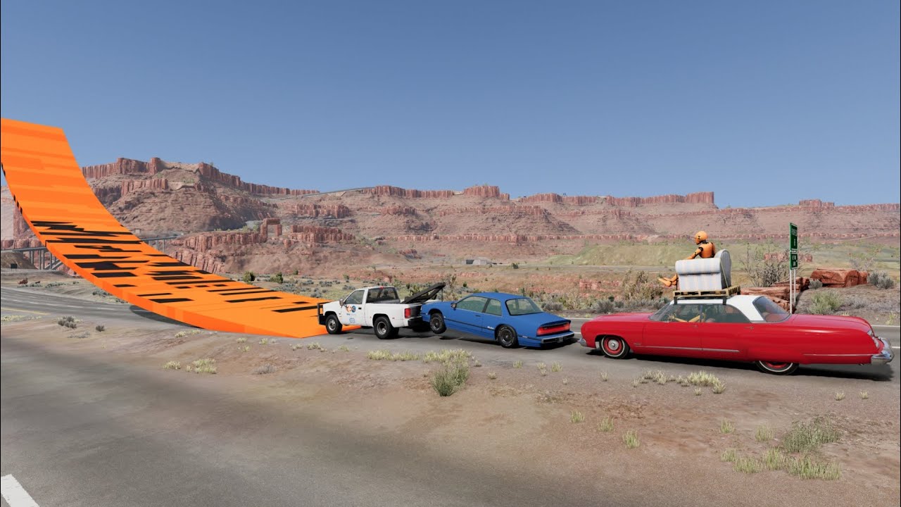 BeamNG Drive Cars vs Giant Ramp #2 - YouTube