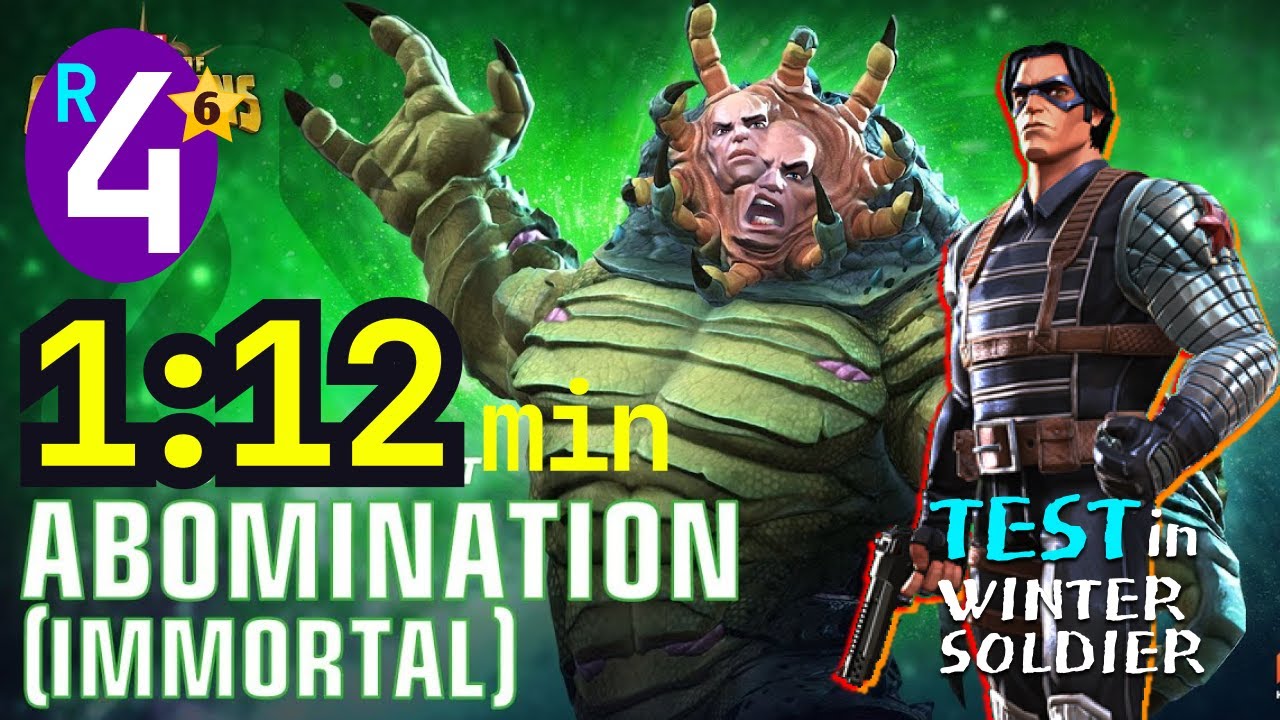 6* Abomination immortal 4 Rank, No boost | Winter Soldier 550k hp #mcoc ...