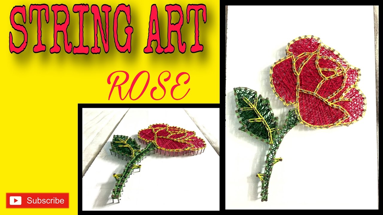 How To Make Rose \\ STRING ART \\ - YouTube