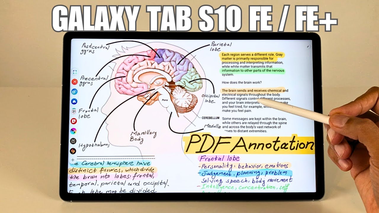 How to Annotate PDF Files & taking Notes in Samsung Galaxy Tab S10 FE ...