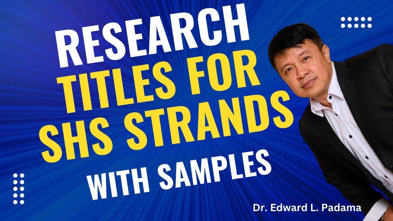 RESEARCH TITLES FOR SHS STRANDS WITH SAMPLES - YouTube