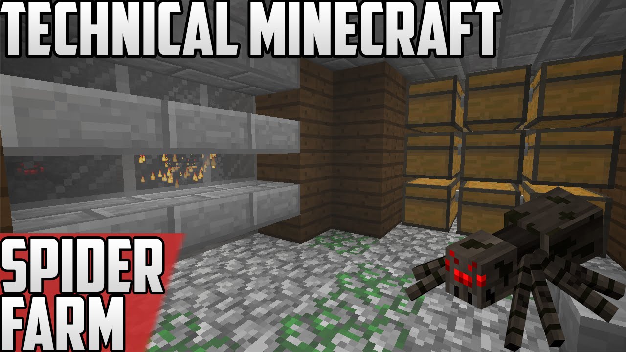 Technical Minecraft (1.10) Lp II - Ep: 13 - DUAL SPIDER FARM - YouTube