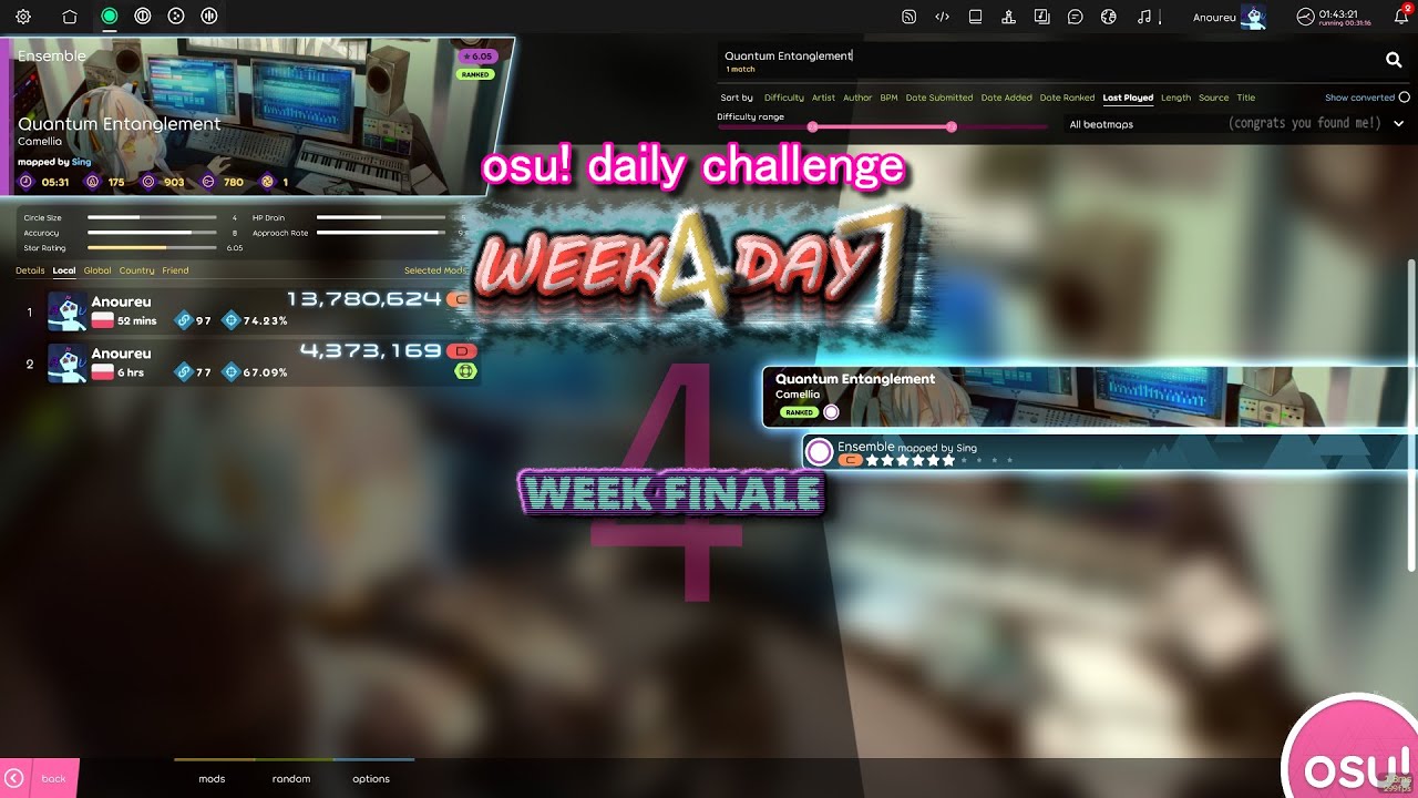 osu! Lazer || First Finale without No Fail || [WEEK4, DAY7] | WEEK ...