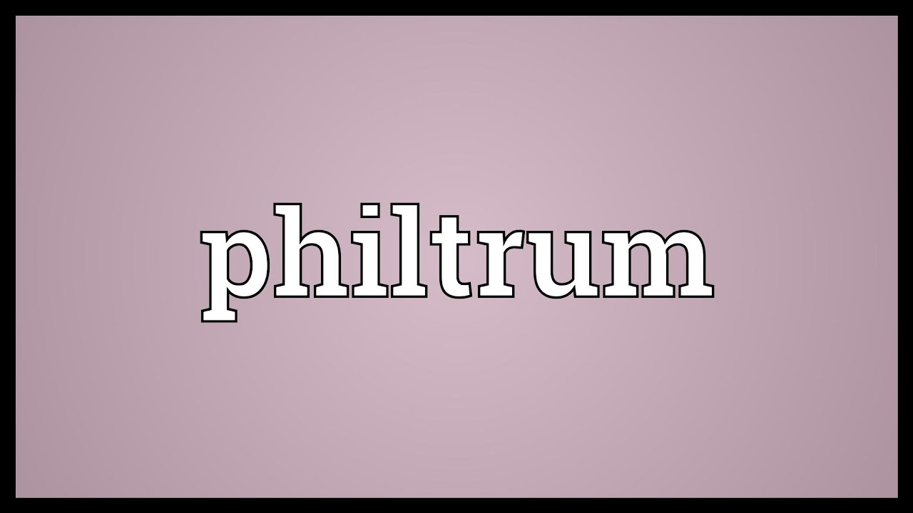 Philtrum Meaning - YouTube