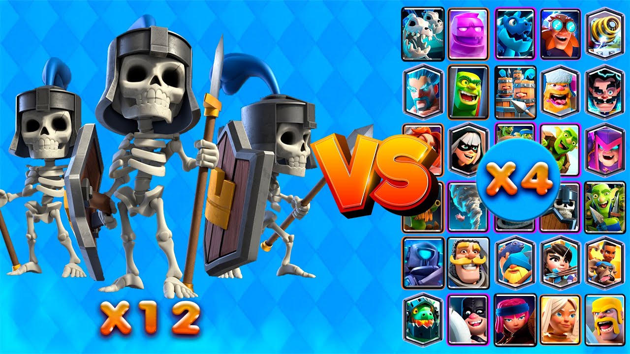 12 GUARDS VS X4 CARDS | Clash Royale - YouTube