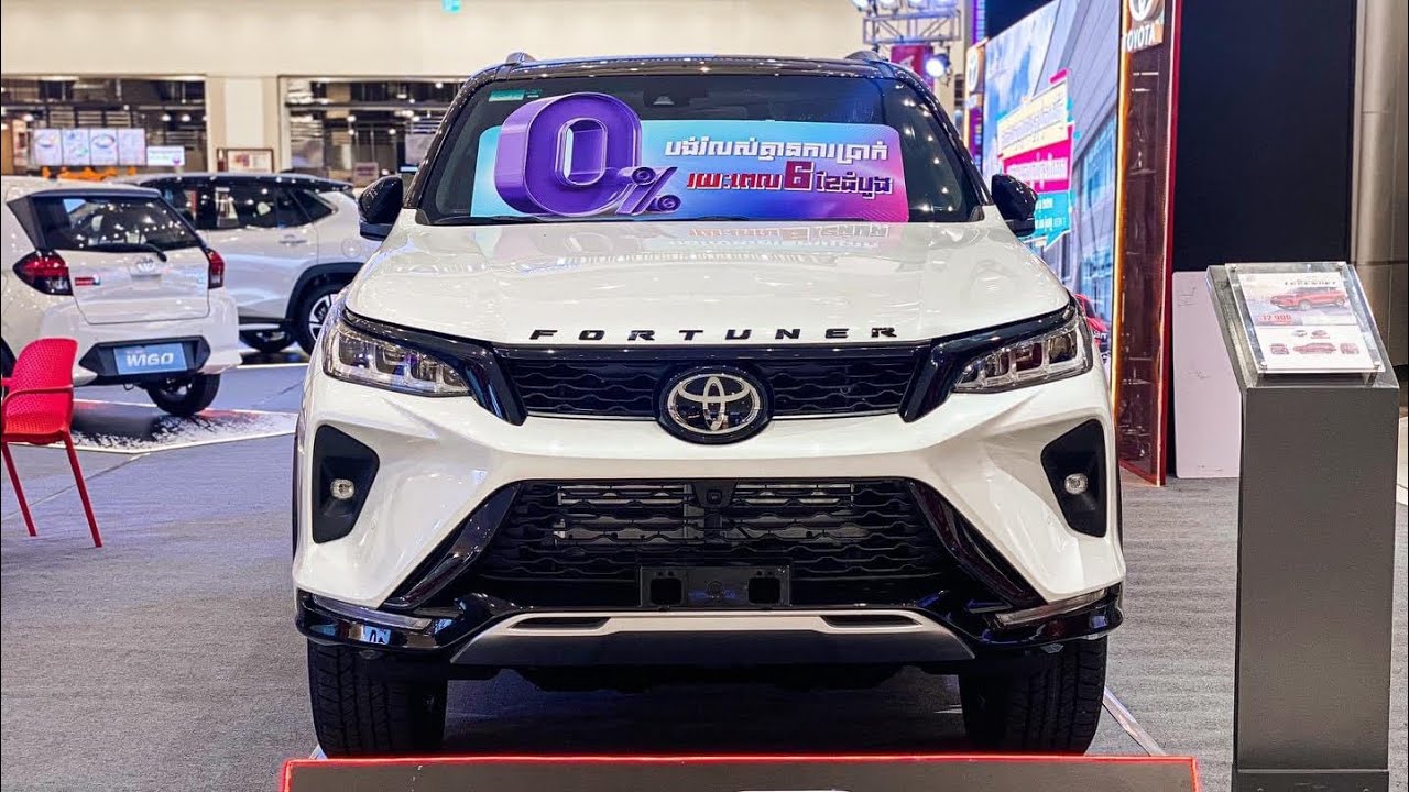 The New 2023 Toyota Fortuner Legender 2.8L - White Exterior and ...