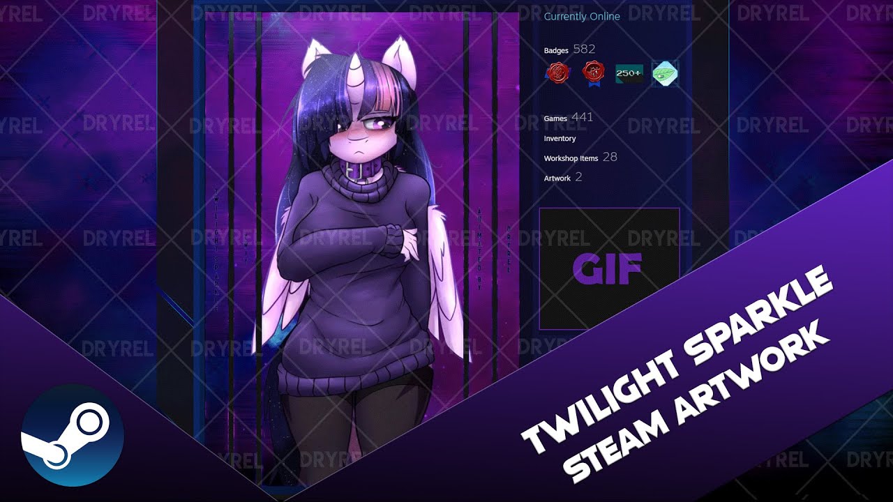 Twilight Sparkle | Animated Steam Artwork Speed Art [DryreL] - YouTube
