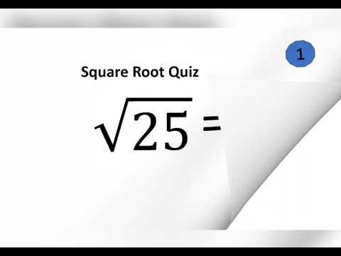Square root quiz - YouTube