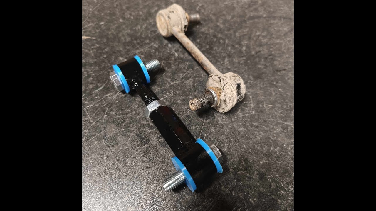 3d printed bushings for custom fabricated drop links - YouTube