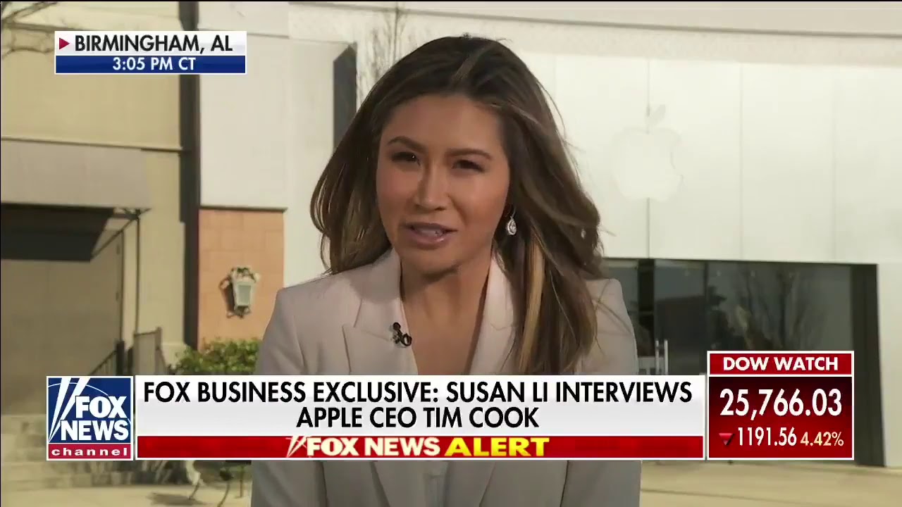 Susan Li Fox News Birmingham Alabama Apple CEO Tim Cook Exclusive - YouTube