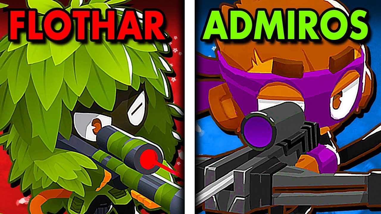 NIE WIEDZIAŁEM ŻE TA MAŁPKA JEST TAK MOCNA! FLOTHAR vs ADMIROS w BLOONS ...