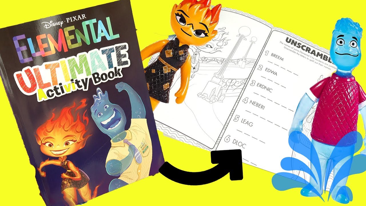 Disney Elemental Movie Activity Coloring Book with Ember and Wade - YouTube