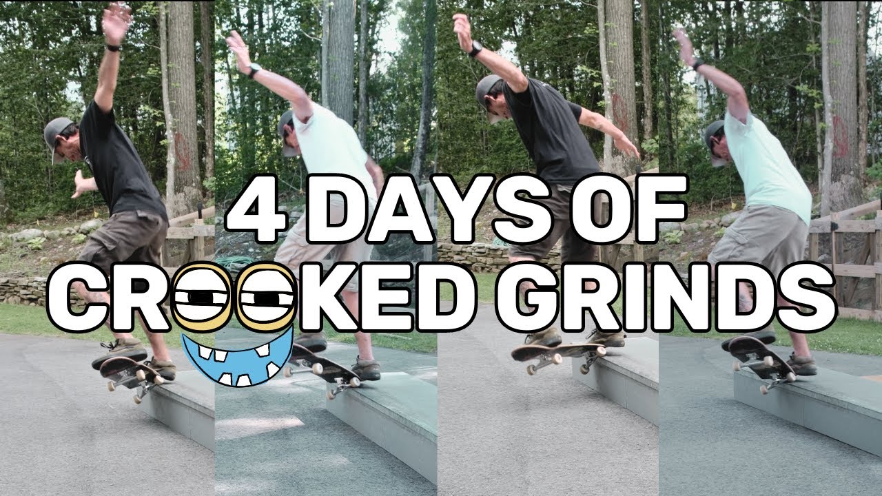 Skateboarding in my 40's: Crooked Grind Progress - YouTube