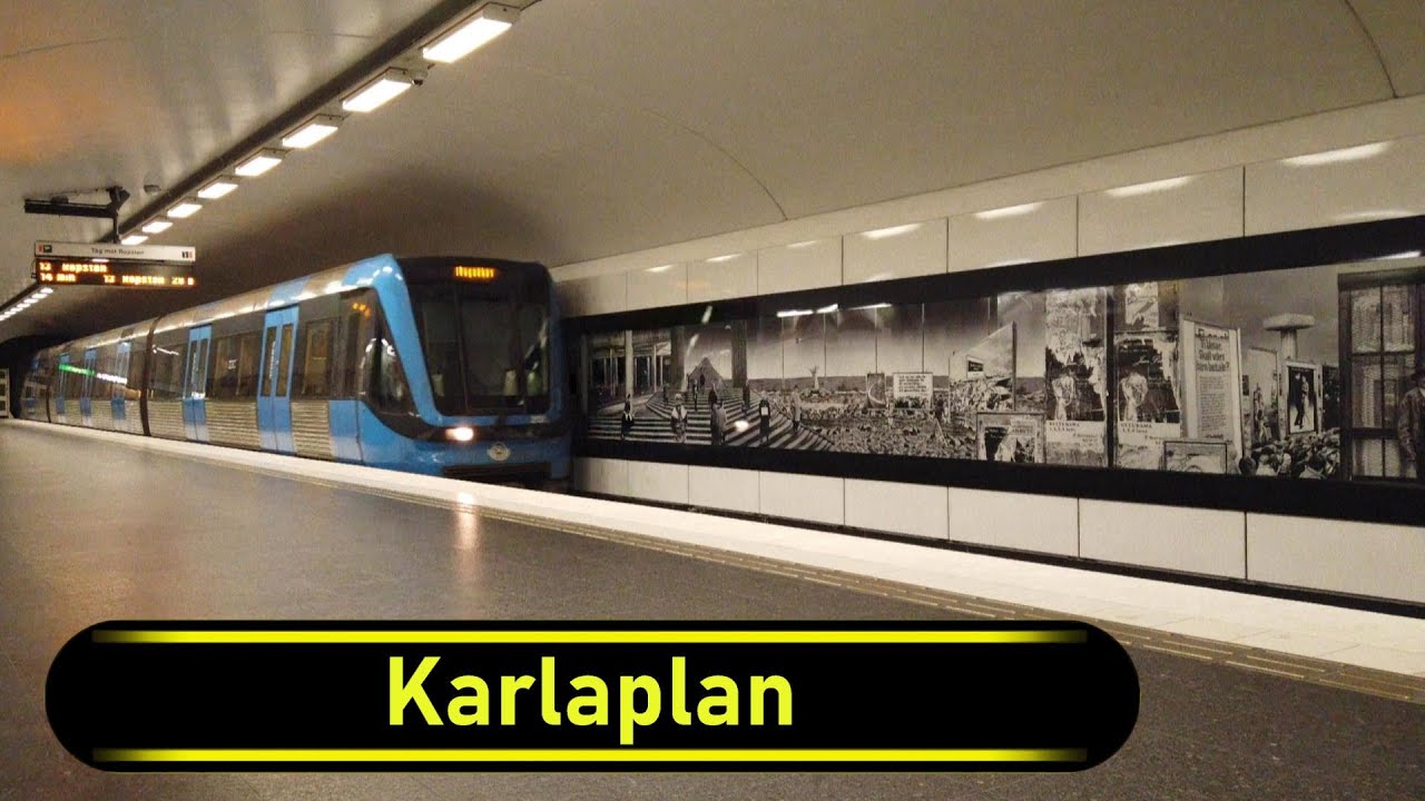 Metro | Tunnelbana Station Karlaplan - Stockholm 🇸🇪 - Walkthrough 🚶 ...