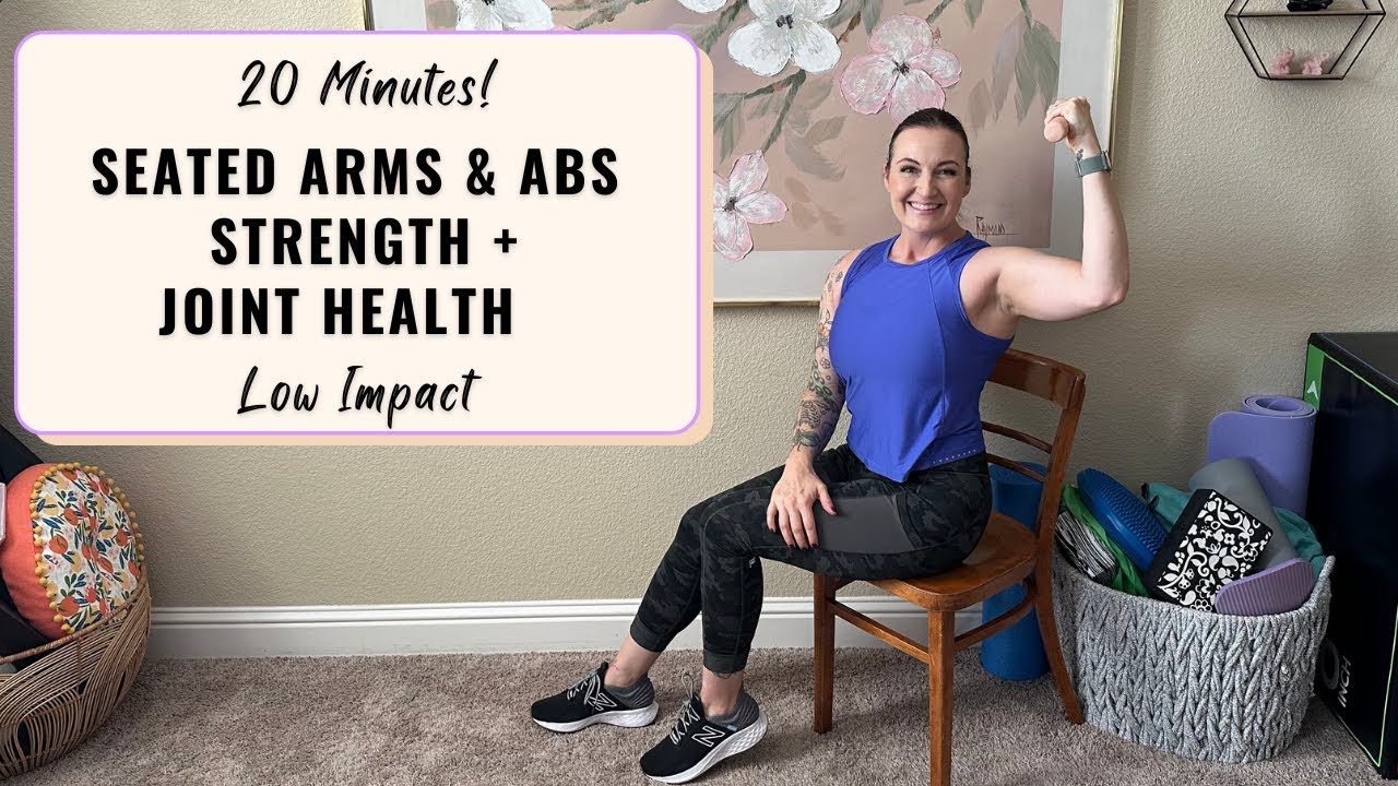 SEATED STRENGTH FOR ARMS & ABS: 20 Minute Seated Ab Workout, Seated ...