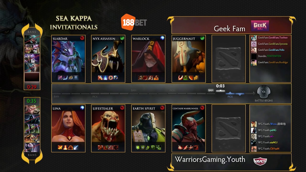 SEA Kappa - Geek Fam vs. WarriorsGaming.Youth Game #1 - YouTube