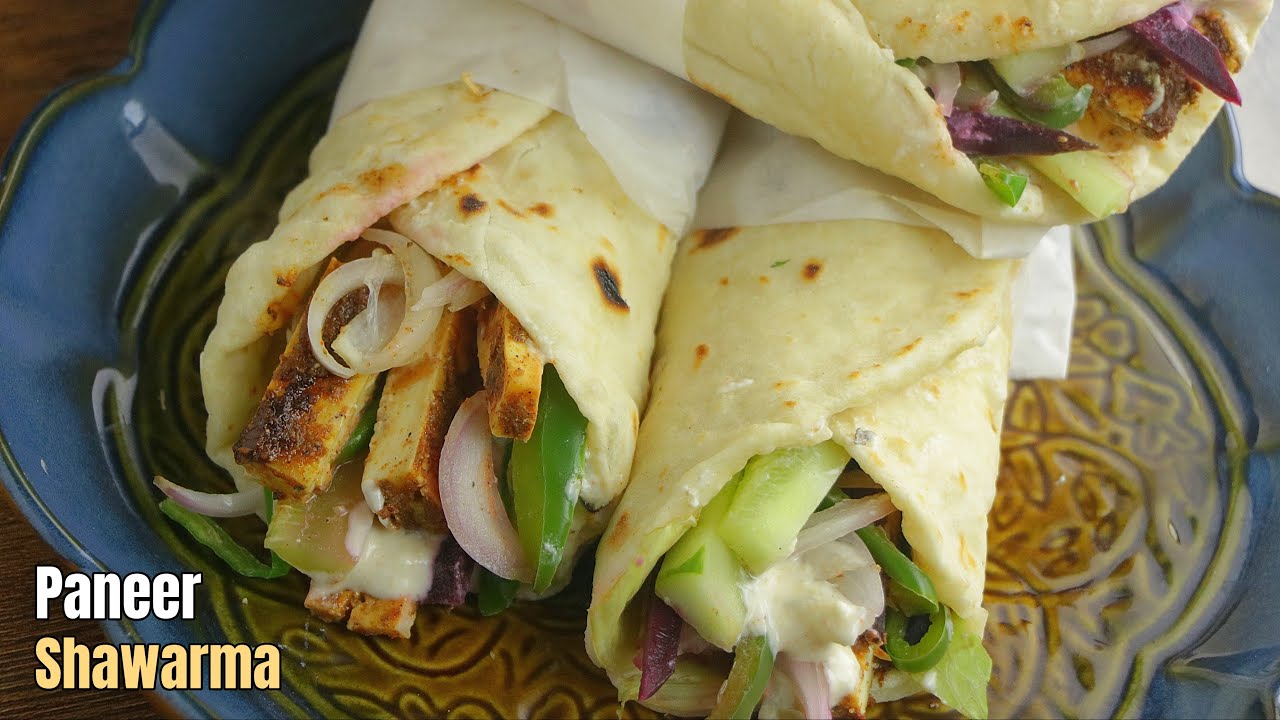 పనీర్ షావర్మా|Paneer Shawarma recipe by vismai food| shawarma recipe in ...