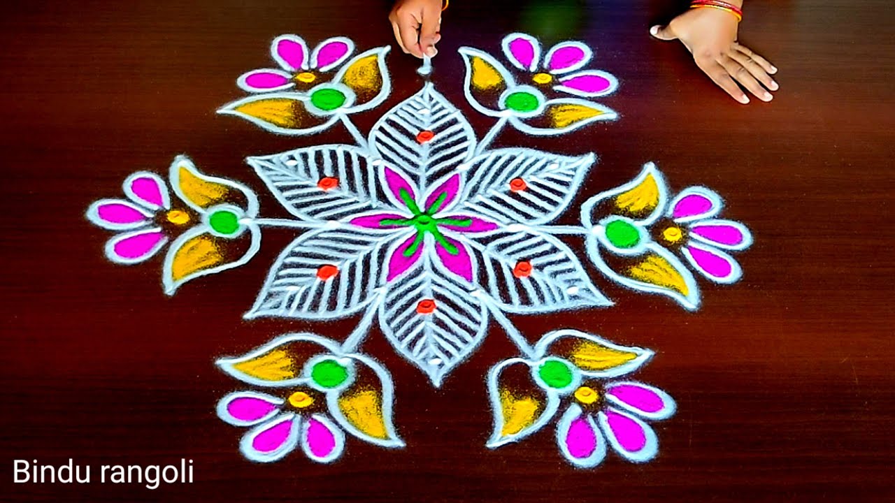 Navaratri special rangoli designs/Vijayadashami muggulu/Navratri kolam ...