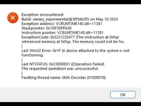 UNHANDLED EXCEPTION ENCOUNTERED! - YouTube