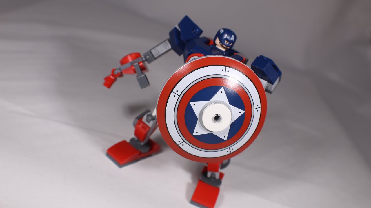 Lego Marvel Avengers 76168 Captain America Mech Armor Stop Motion Build ...