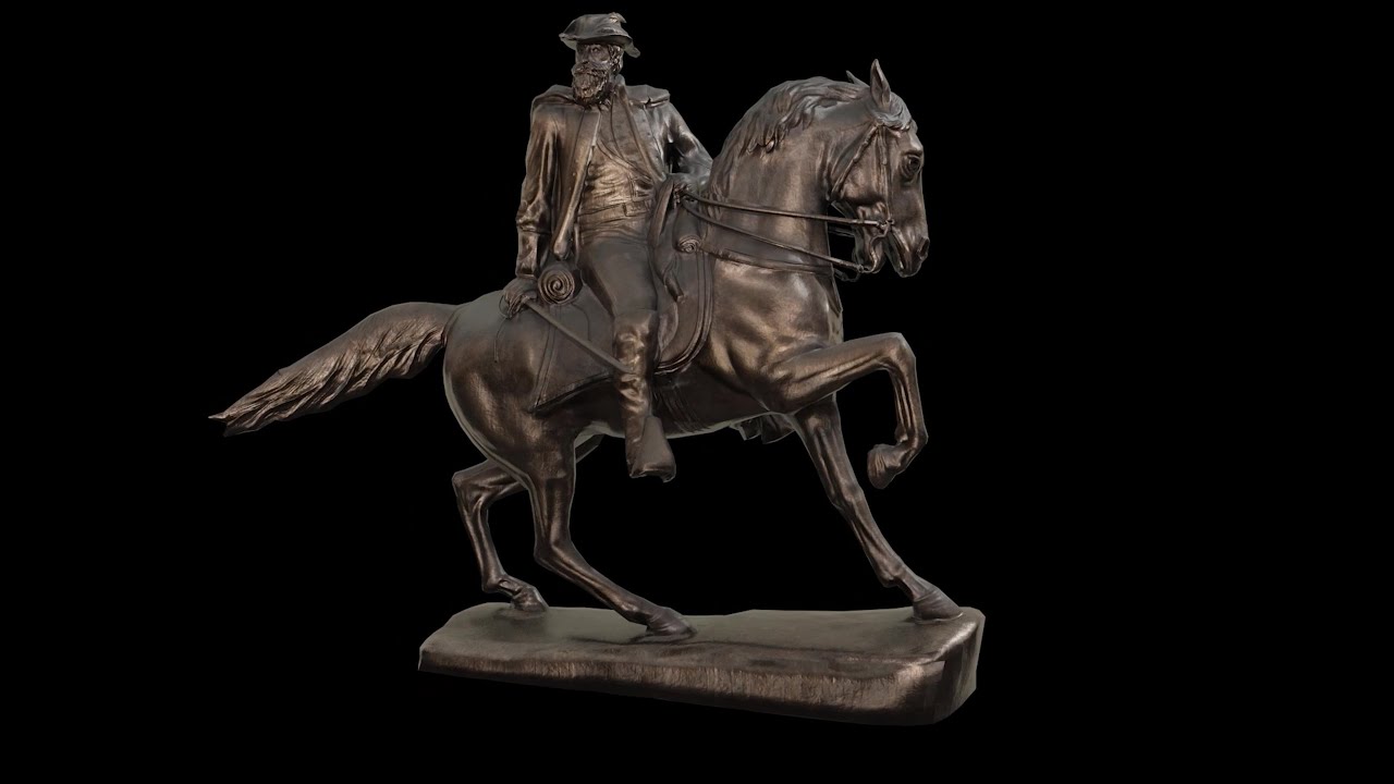 Augmented Reality (AR) JEB Stuart Statue - YouTube