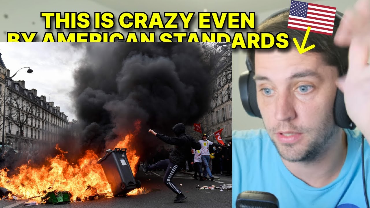 American reacts to the FRANCE PROTESTS - YouTube