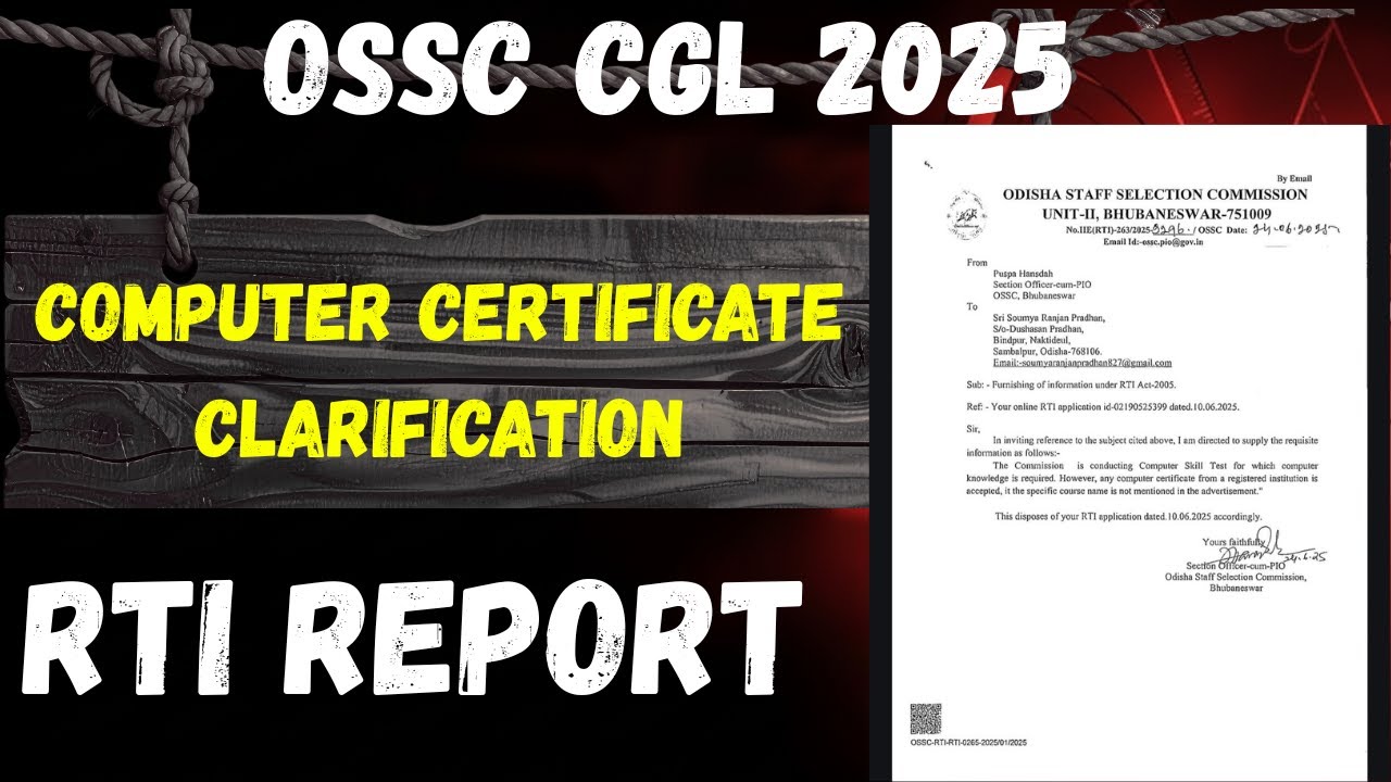 ossc cgl computer certificate confusion cleared 🔥 | ossc office visit ...