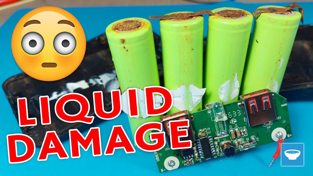 Power bank repair attempt - very bad liquid damage! Can it be saved ...