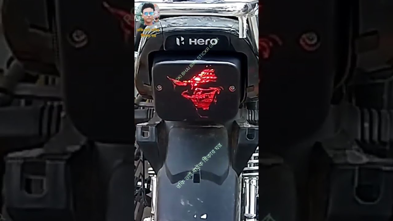 Hero Splendor Plus Backlight Sticker || Roki Bhai Bike Sticker Ghar ...