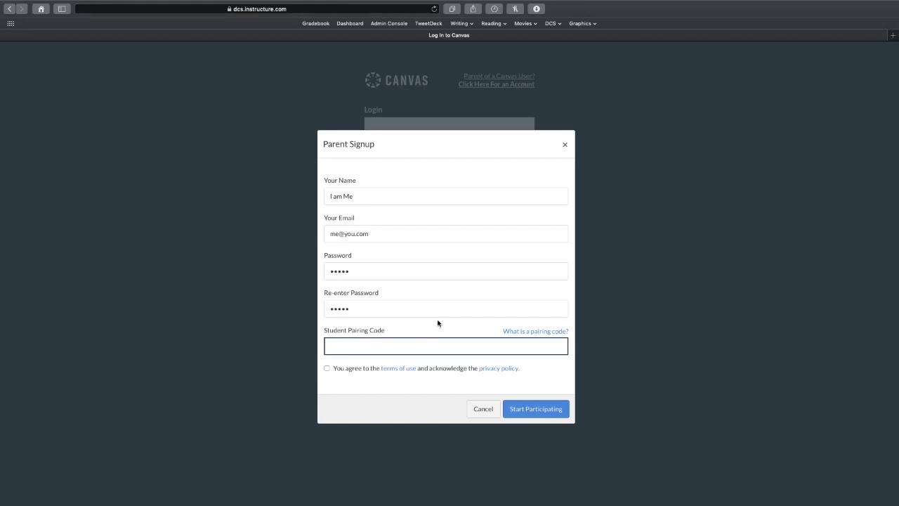 Creating A Parent Canvas Account YouTube Creating A Parent Canvas Account YouTube