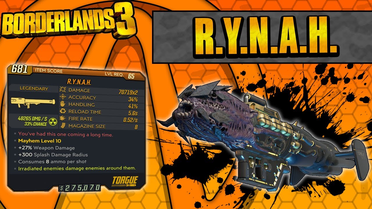 Borderlands 3 | R.Y.N.A.H. Legendary Weapon Guide (Lump 2.0!) - YouTube