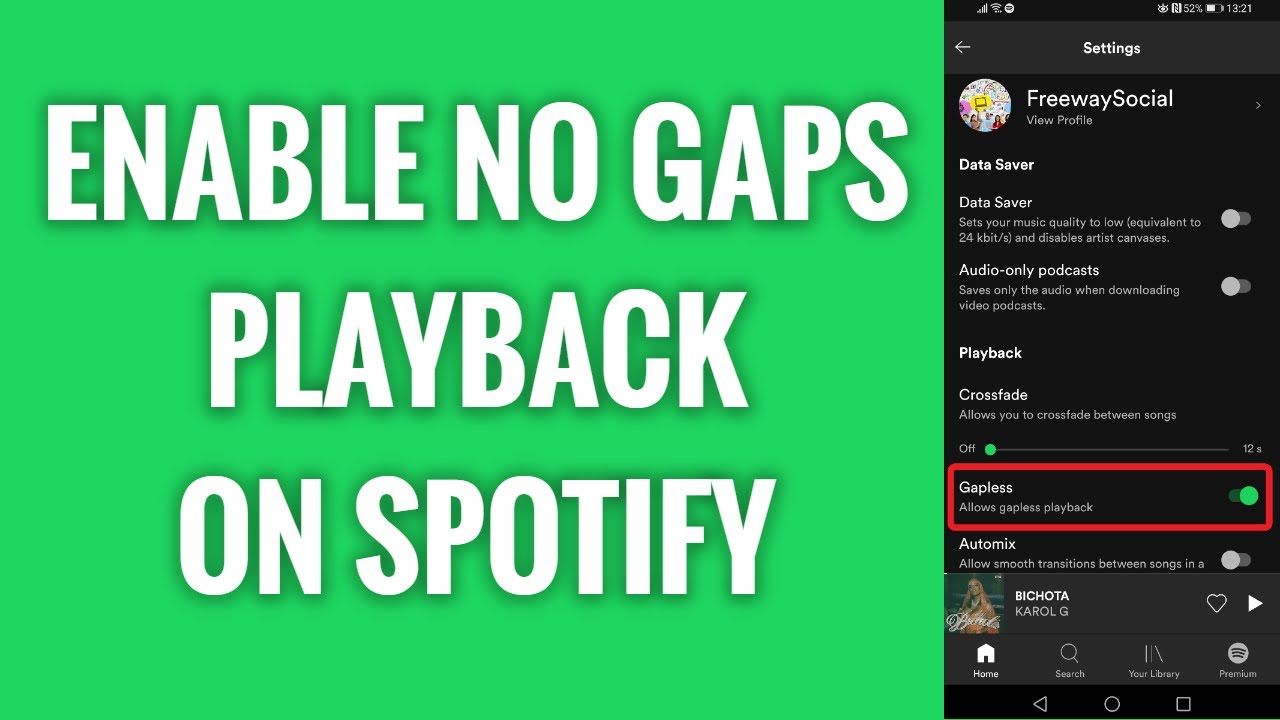 How To Enable Song Playback Without Gaps On Spotify - YouTube