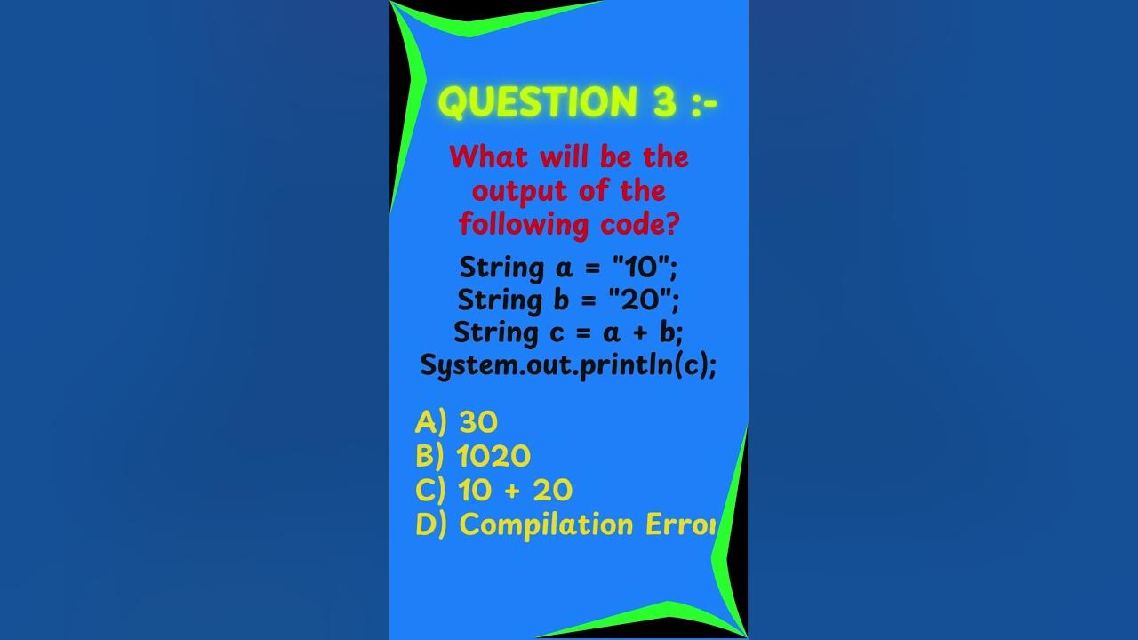 Java Week Part 5interview Questions Quiz Javainterviewquestions Javaprogramming Youtube