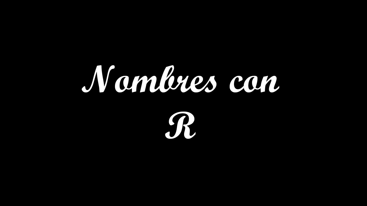Nombres con R - YouTube