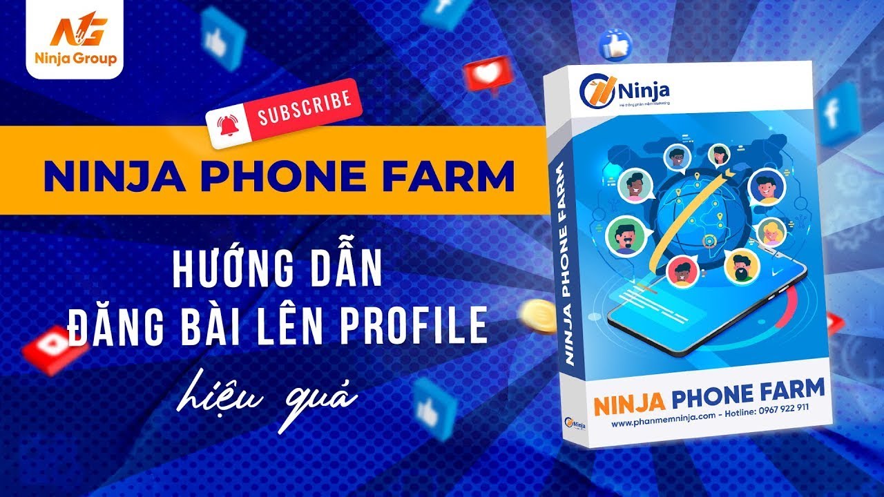 Hướng dẫn đăng bài lên Profile - Ninja Phone Farm - YouTube