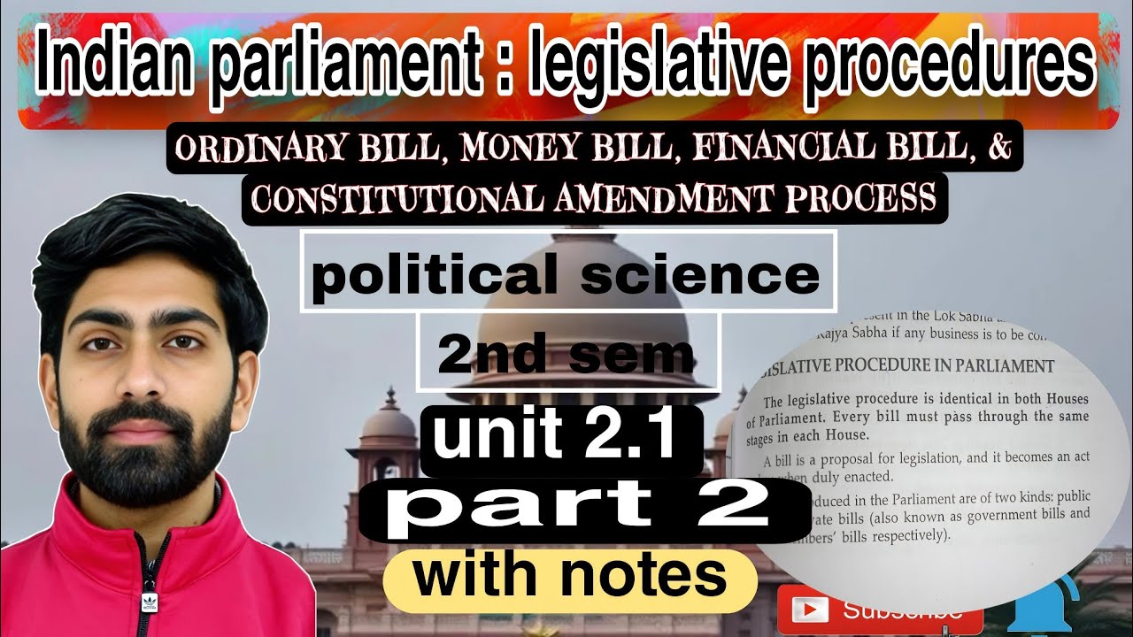 📚Indian Parliament: Legislative Procedures | Money Bill, Financial Bill ...