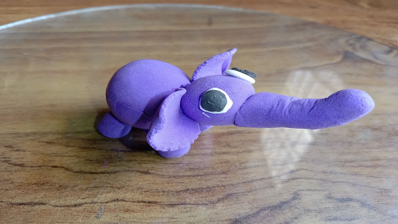 How to make a clay elephant | Elephant making with clay | Clay toys ...