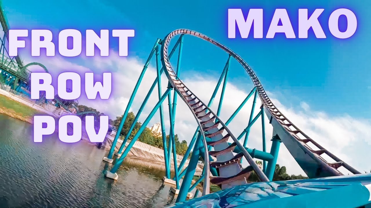 Mako Front Row POV SeaWorld Orlando 4K - YouTube