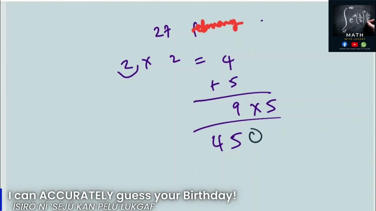 Episode 6 - I can accurately guess your birthday - YouTube