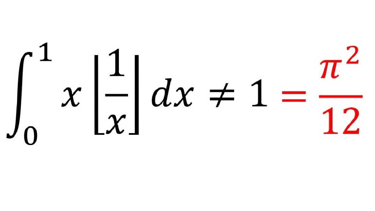 This Integral Went Viral in USA | Integral xfloor(1/x)dx - YouTube